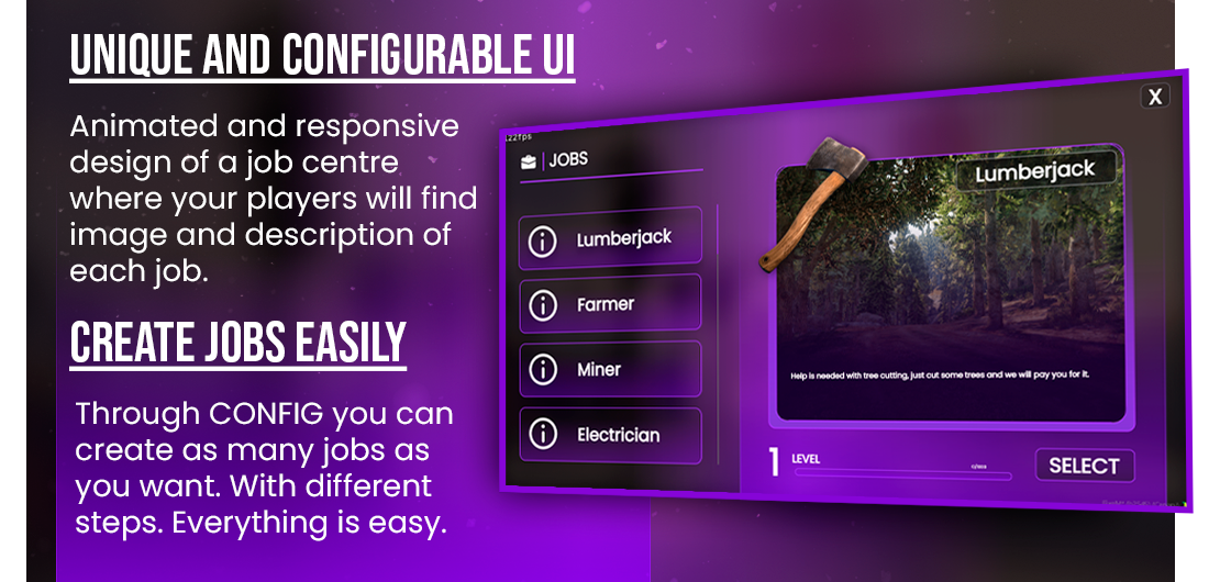 ButyShop | Infinite Jobs System