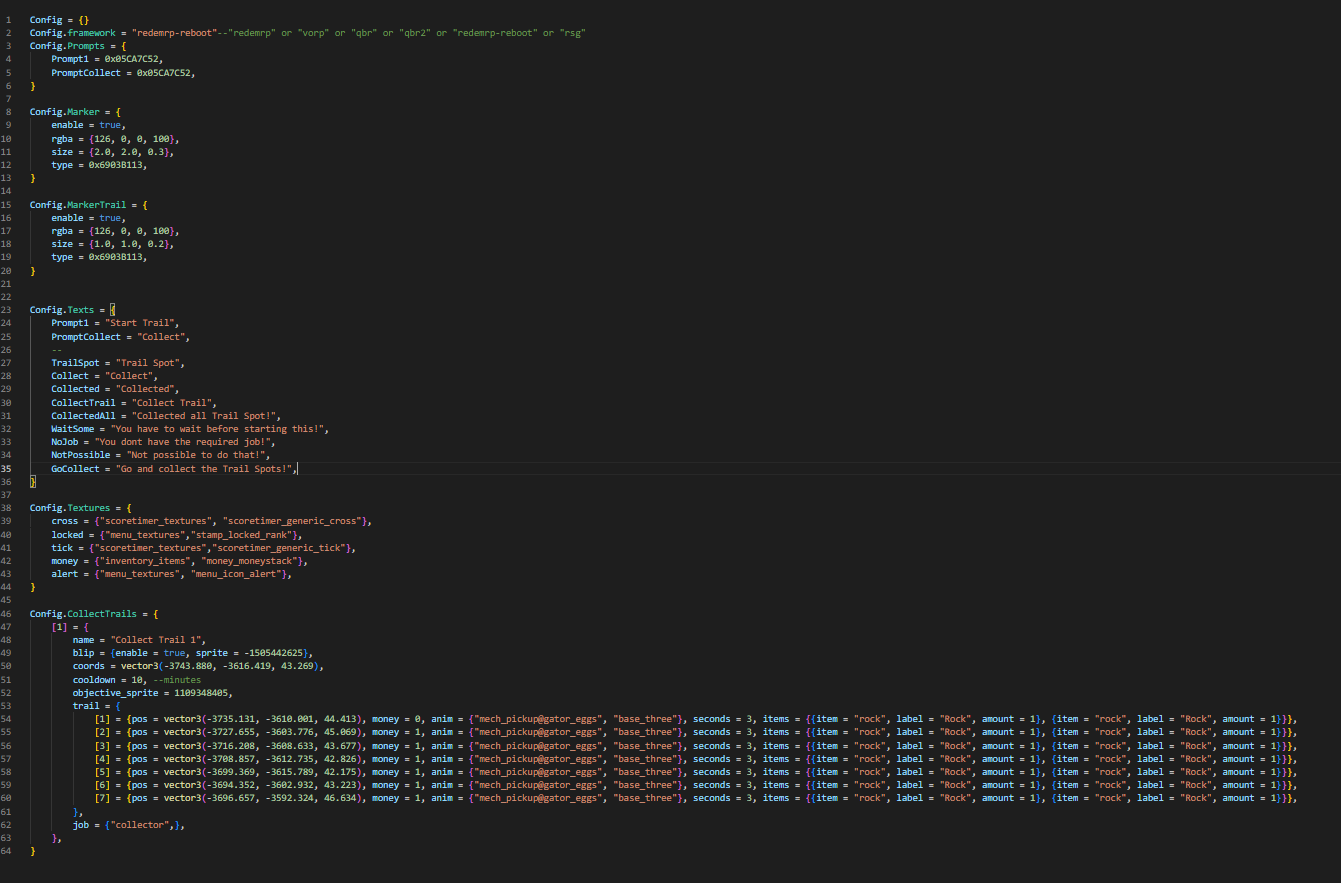RicX RedM Scripts | Collect Trails - RedM Scripts