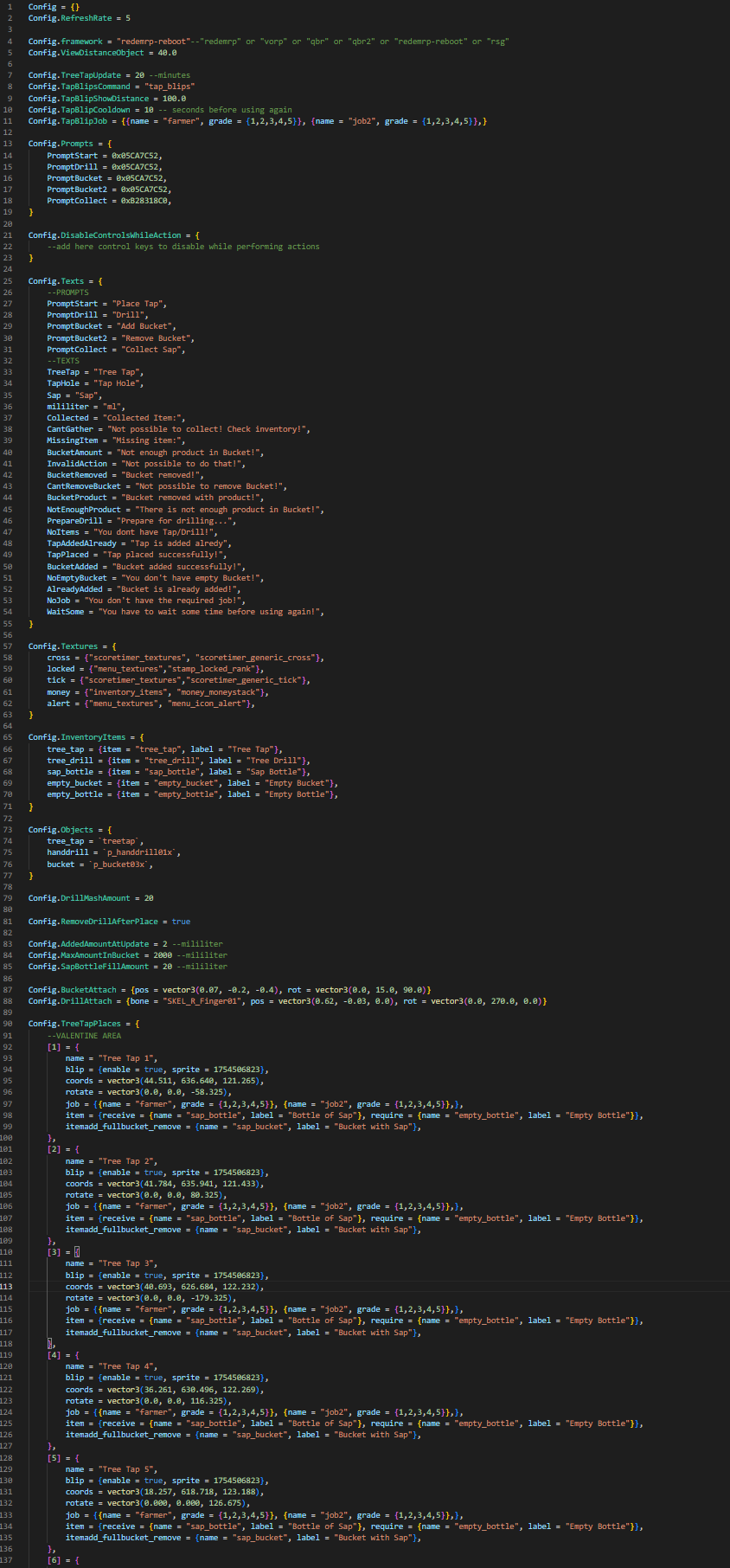 RicX RedM Scripts | Tree Tapping - RedM Scripts