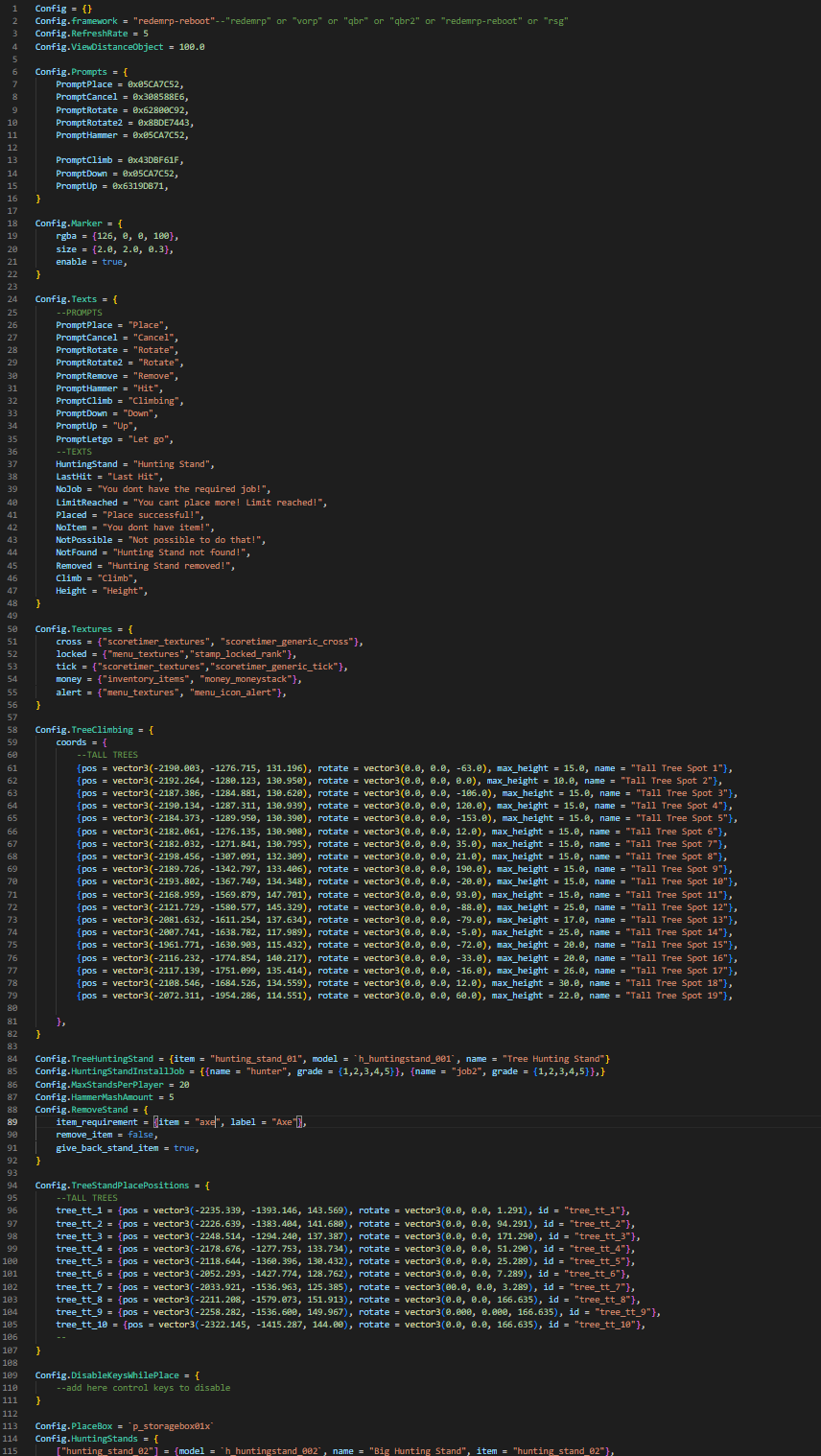 RicX RedM Scripts | Hunting Stands - RedM Scripts