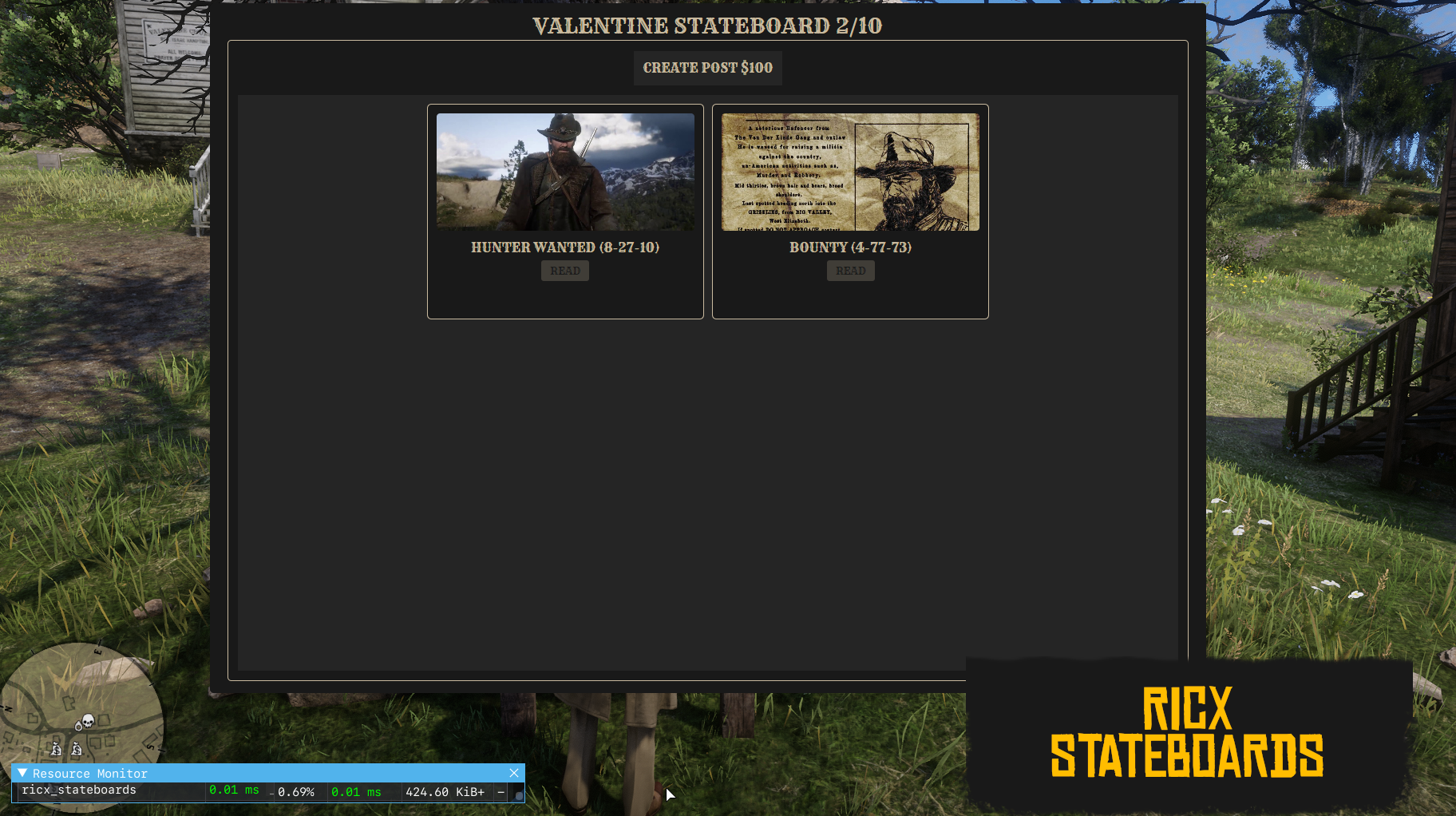 RicX RedM Scripts | State Boards - RedM Scripts