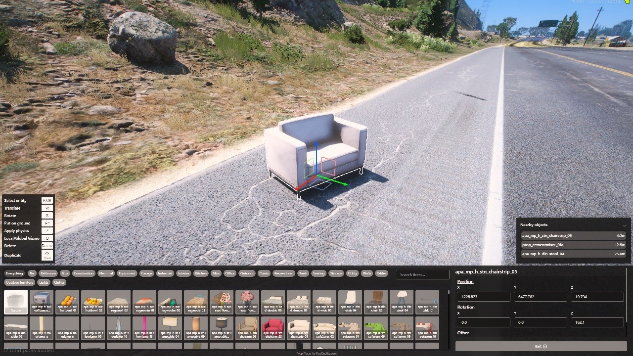 Free FiveM Script | Prop Placer [Standalone] | KuzQuality