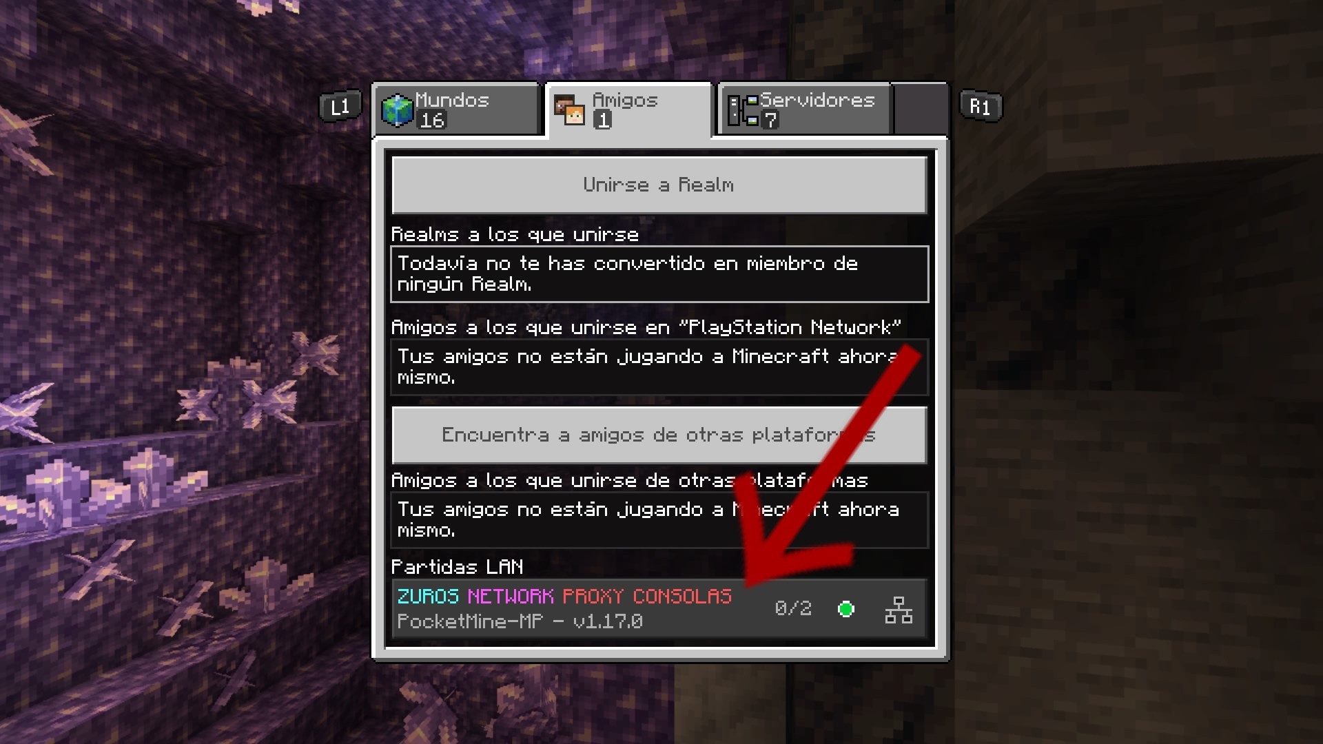 ZUROS NETWORK | Como unirse en consolas a zuros Network desde Android